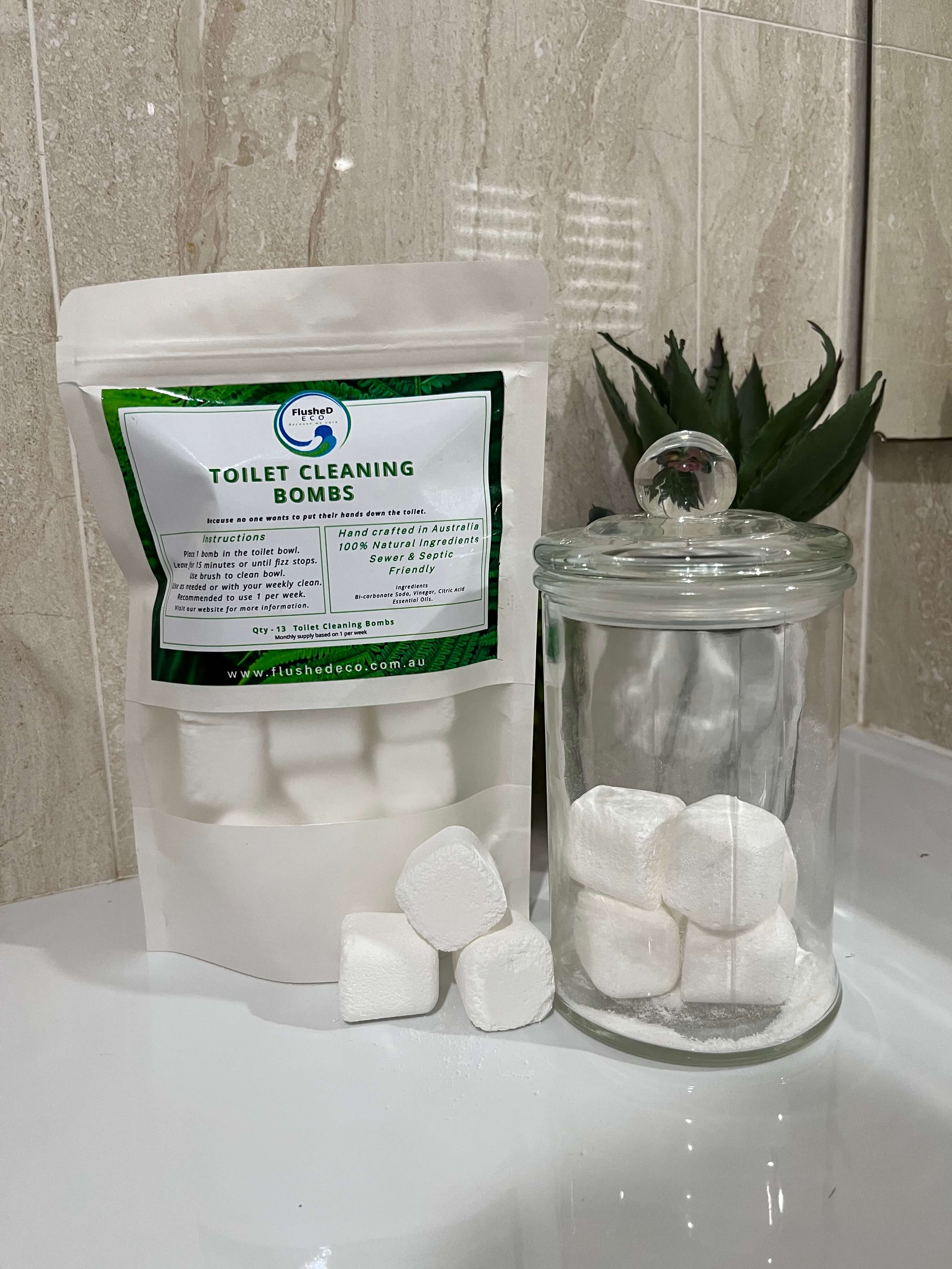 Eco-Friendly Toilet Cleaning Bombs | FlusheD ECO